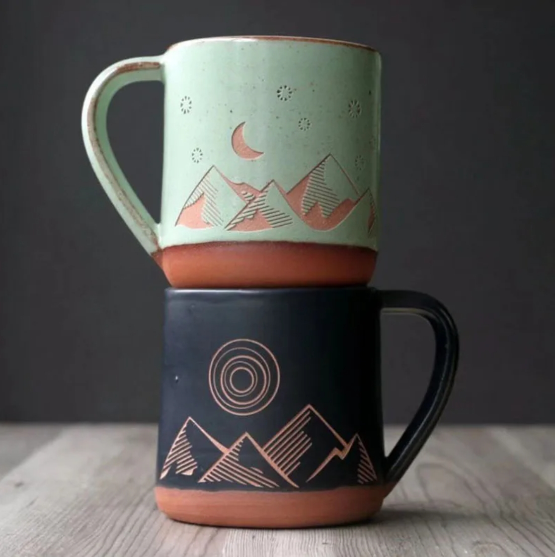 350ml Creative retro Custom logo Laser engraving breakfast milk pottery ...